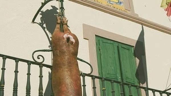 Equo pide que no se exhiba un cerdo muerto colgado en la plaza de ...